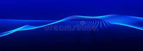 Dynamic Wave Of Glowing Points Futuristic Dot Wave Network Connection Structure Stock