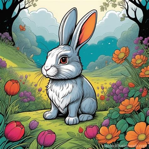 A Small Cute Rabbit Stable Diffusion Online