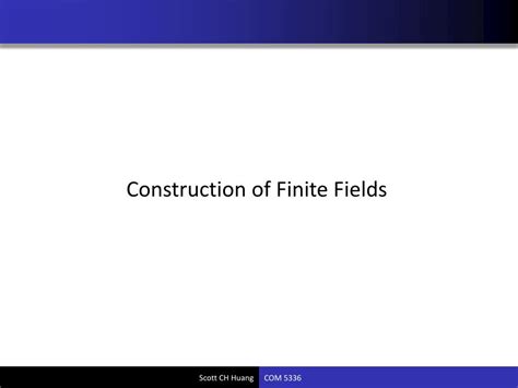 Ppt Com5336 Cryptography Lecture 12 Construction And Basic Properties