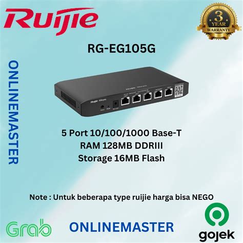 Jual Ruijie Reyee Rg Eg105g Series Cloud Managed Router Shopee Indonesia