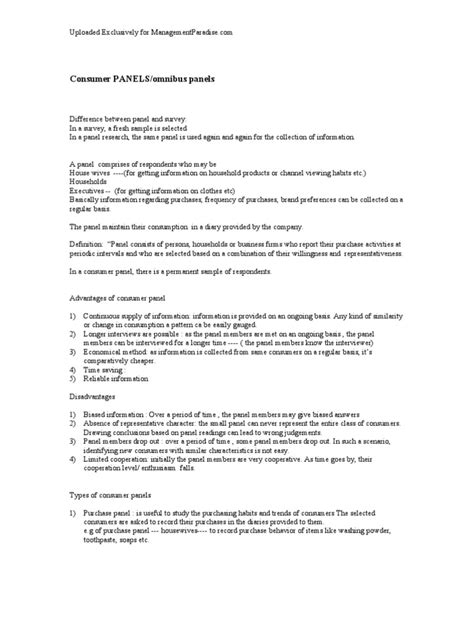 Understanding Consumer Panels An In Depth Look At Panel Research