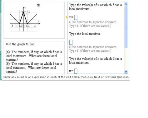 Solved Use The Graph To Find The Numbers If Any At Which