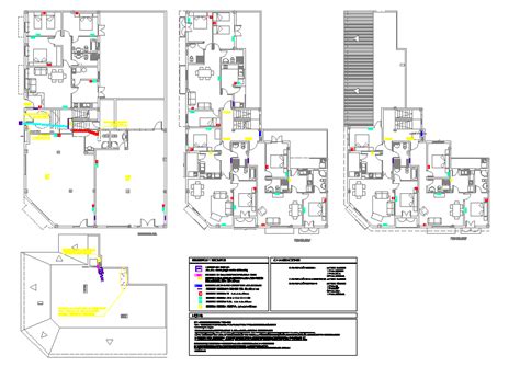 Planos De Telecomunicaciones En Edificio De Viviendas En Dwg Autocad