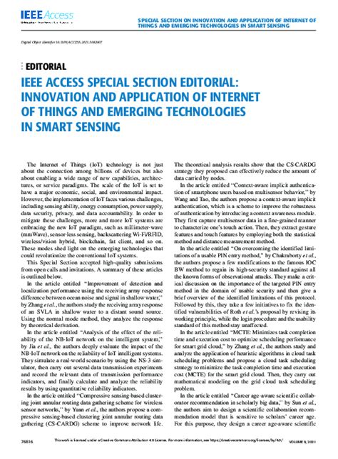Pdf Ieee Access Special Section Editorial Innovation And Application Of Internet Of Things