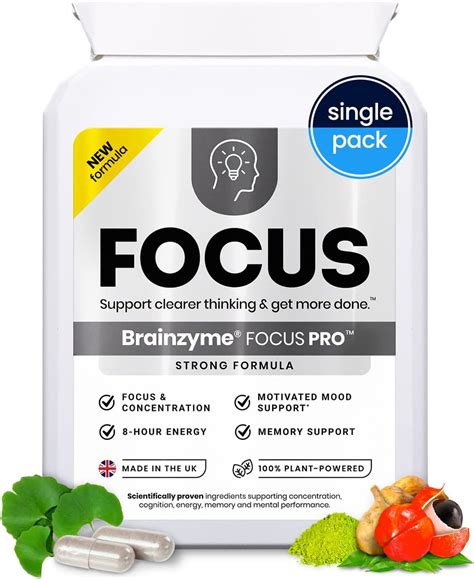 Brainzyme® Focus Pro [2022 Formula Single Pack] Nootropic Cognitive Enhancer Clear Brain Fog