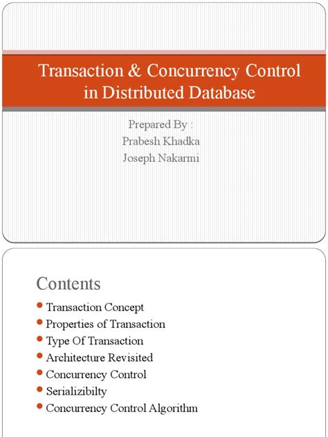 Transactions Andconcurrencycontrol Download Free Pdf Database Transaction Acid