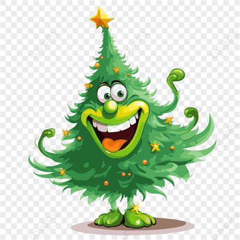 기대어 크리스마스 트리 벡터클립 아트만화상표 Png 일러스트 무료 다운로드 Lovepik