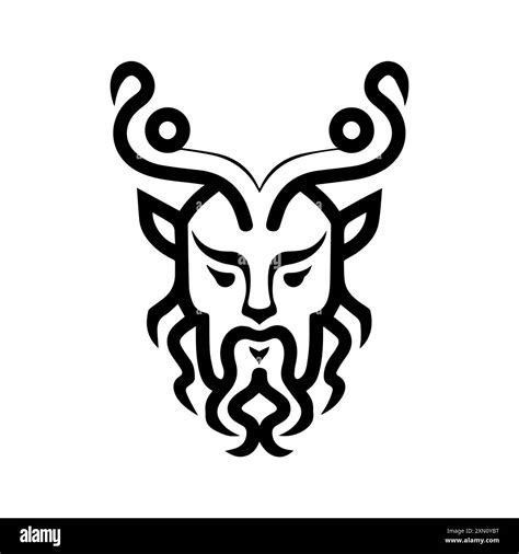 Satyr Icon Or Modern Line Symbol Vector Line Art And Icon Design With