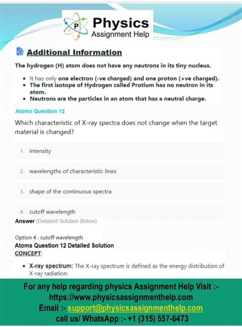 Physics Assignment Help Atoms Rphysicshelper