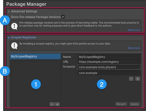 Unity Manual Package Manager