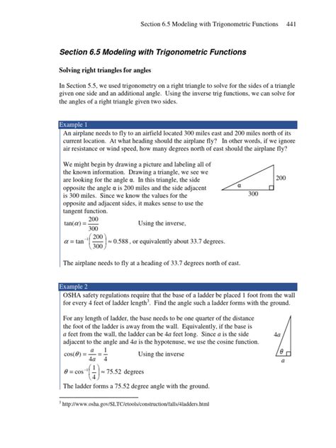 trigonometric modeling pdf trigonometric functions triangle