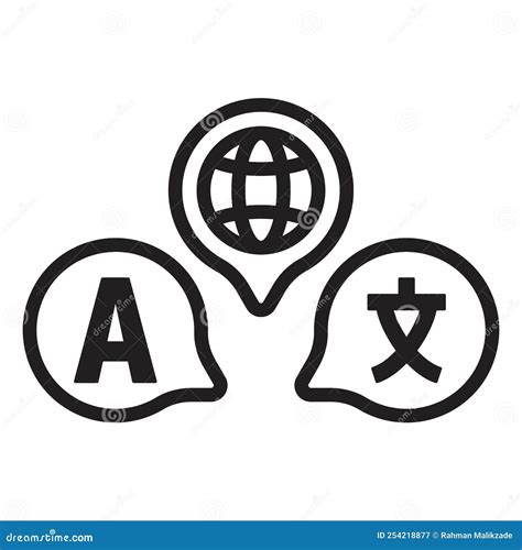 Language Translation Line Icon Translate Service Line Art Vector