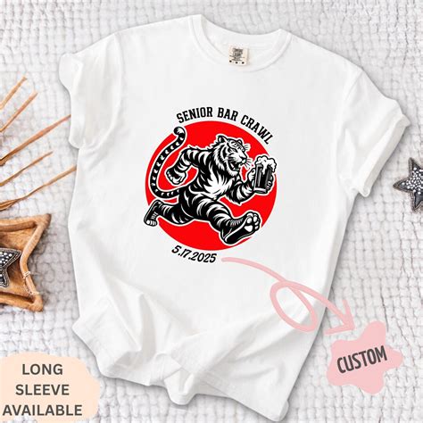 Comfort Colors® Custom 2025 Senior Bar Crawl Shirt Personalized Class