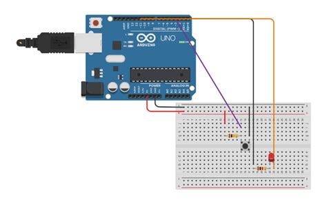 Circuit Design Button Pull Up Tinkercad