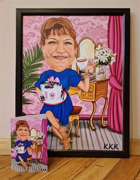 Дигитална карикатура шарж Картина Digital Art принт 30 Cm 42 Cm Хартия Ksharzhkkk Оригина