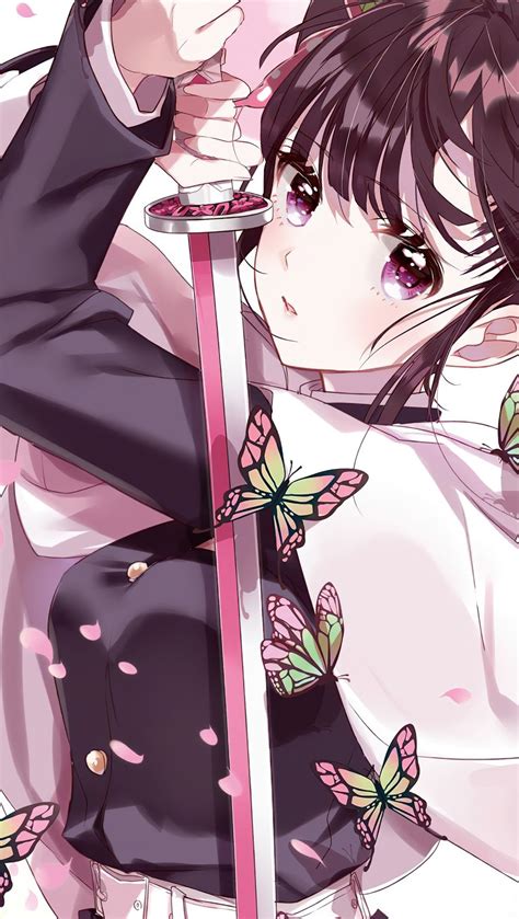 Kanao Tsuyuri From Demon Slayer Anime Wallpaper 4k For Iphone And