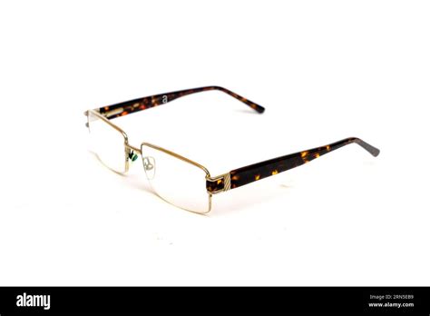 Shortsighted Or Nearsighted Eyeglasses On White Background Selective