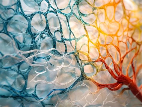 Intricate Optic Nerve Structure With Vibrant Neural Fibers And Organic