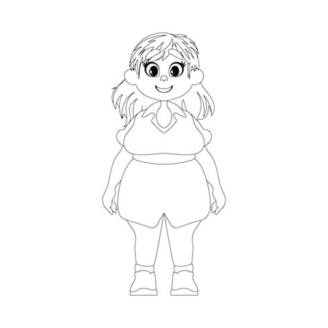 Chubby Girl Drawing Vectors And Illustrations For Free Download Freepik
