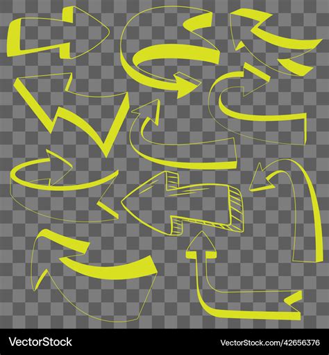 Collection Of Arrow Element For Web Design Vector Image