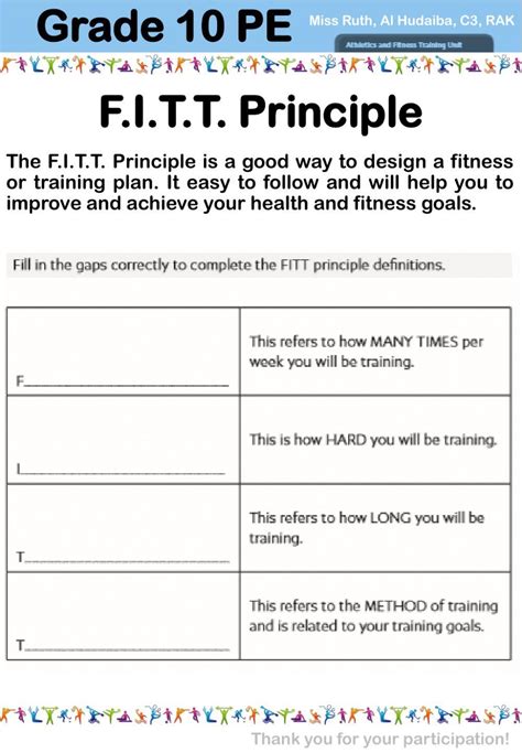 Fitt Principle Worksheet The Fit Principle The Fit Worksheets Library