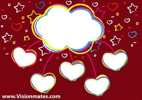 벡터 구름 발렌타인 디자인 Ai Uidownload