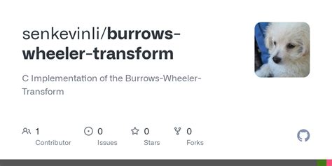 Github Senkevinliburrows Wheeler Transform C Implementation Of The