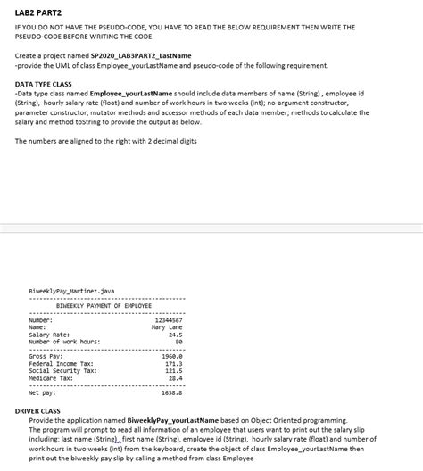 Lab2 Part2 If You Do Not Have The Pseudo Code You