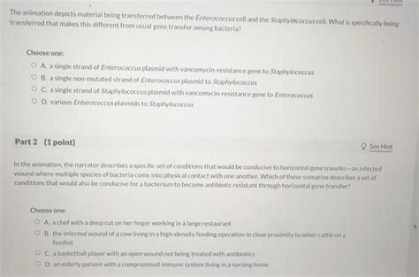 Solved The Animation Depicts Material Being Transferred Between The
