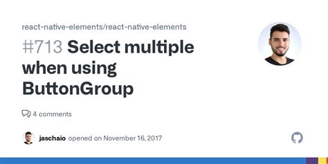 Select Multiple When Using Buttongroup Issue React Native Elements React Native