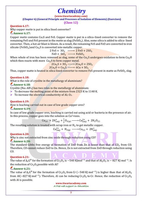 NCERT Solutions For Class Chemistry Chapter General Principles