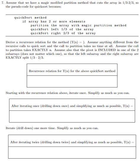 Solved 7 Assume That We Have A Magic Modified Partition
