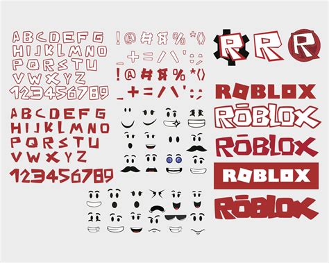 roblox svg roblox logo alphabet clipart face font rob