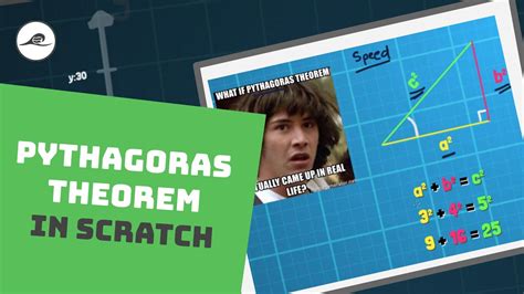 Application Of Pythagoras Theorem In Real Life Using Scratch 30 Plus Sqrt Operator Youtube