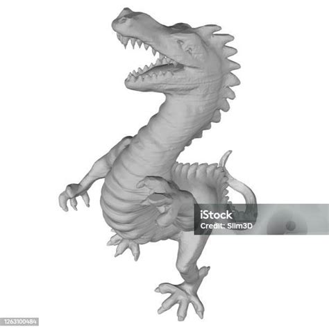 다각형 화난 공룡 흰색 배경에 고립 된 공룡 3d 벡터 일러스트레이션 3차원 형태에 대한 스톡 벡터 아트 및 기타 이미지 3