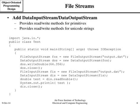 Ppt Object Oriented Programming Design Topic Streams And Files Powerpoint Presentation Id