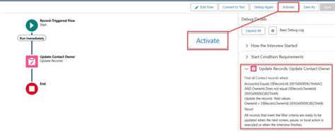 how to update contact owners with salesforce flow