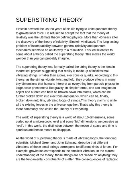 Superstring Theory Pdf