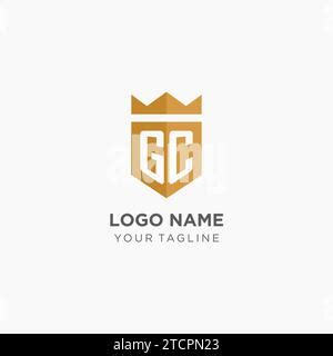 GC Logo With Shield And Crown Initial Monogram Logo Design Ideas Stock Vector Image Art Alamy