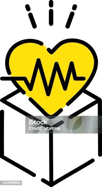 심장 심전도 병원 의료 귀여운 아이콘 노란색 일러스트 소재 간호사에 대한 스톡 벡터 아트 및 기타 이미지 간호사 개념 기호 건강 진단 Istock