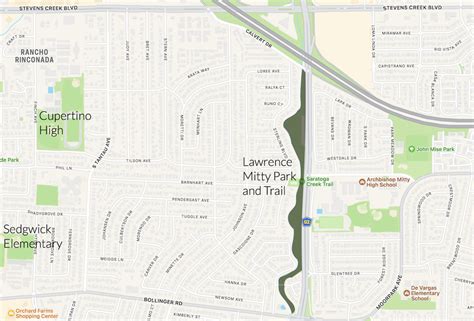 Lawrence Mitty Park And Trail Walk Bike Cupertino