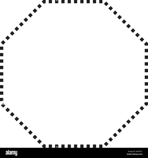 Octagon Symbol Dotted Shape Vector Icon For Creative Graphic Design Ui