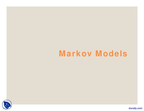 Vinay Markov Models Advanced Theory Of Computation Lecture Slides Docsity