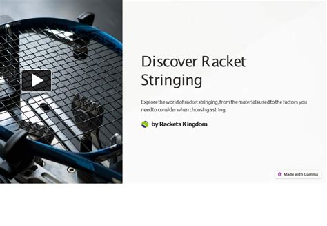 Ppt Discover Racket Stringing Rackets Kingdom Powerpoint