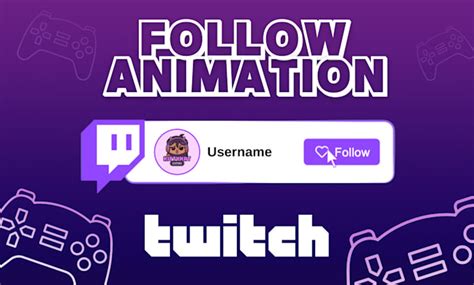 Do Animated Follow Button For Twitch Kick Youtube Tiktok Instagram Game