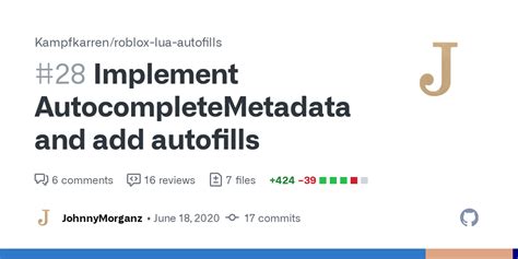 Implement AutocompleteMetadata And Add Autofills By JohnnyMorganz Pull Request