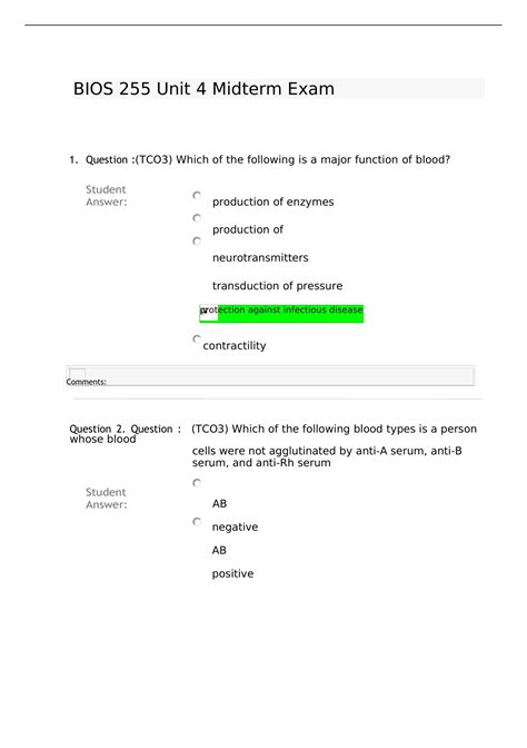 BIOS Anatomy And Physiology III Week With Lab Spring BIOS Stuvia US