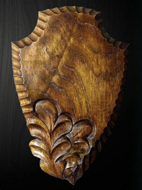 Wooden Plaque With Leaves