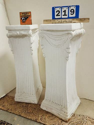 Pr Plaster Columns 28 12h X 9sq Sold At Auction On 18th March George Cole