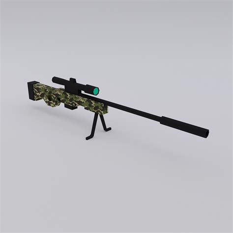 3d Awm Arctic Warfare Magnum Sniper Rifle Gun Turbosquid 1991475